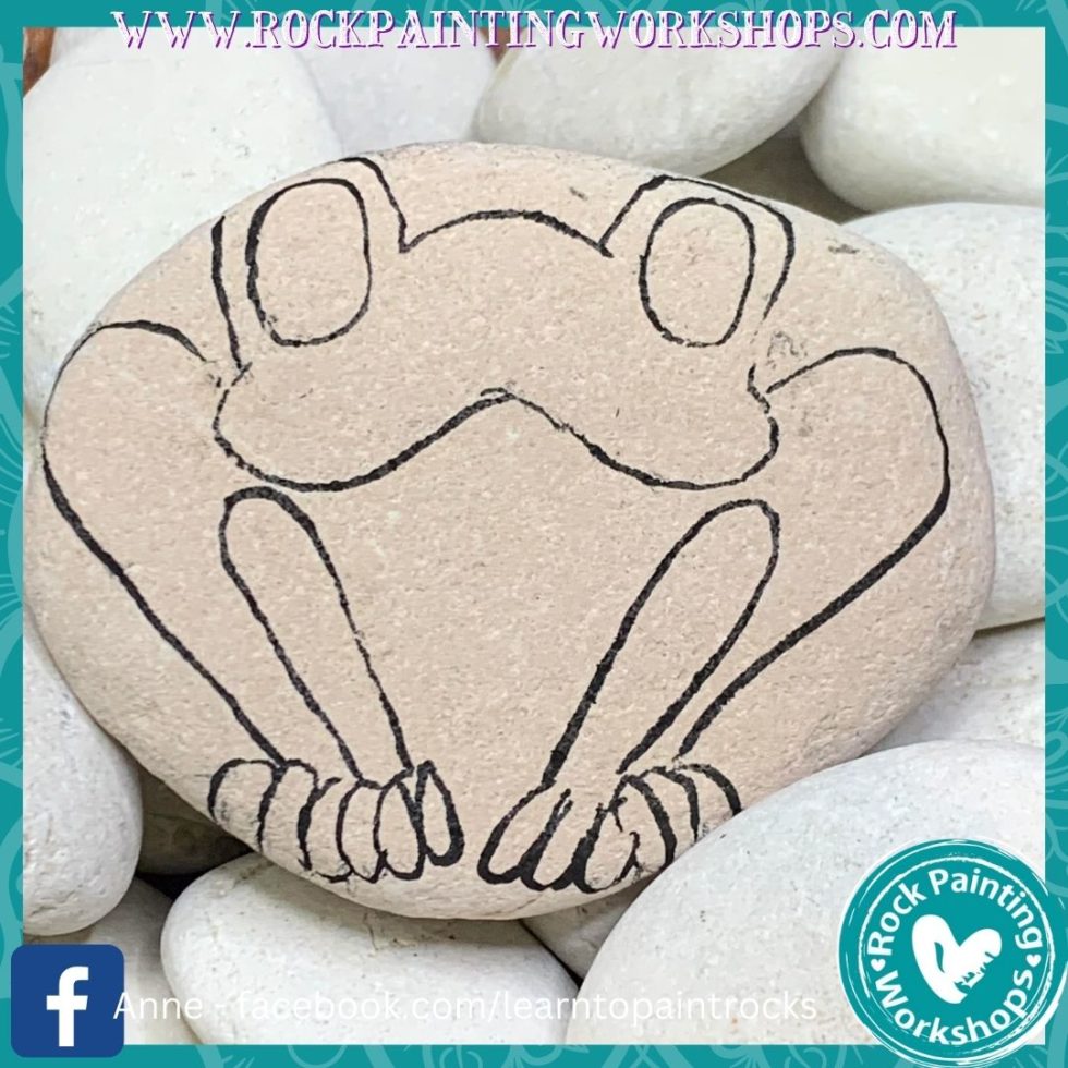 Yellow Frog rock painting tutorial | Rock Painting Workshops